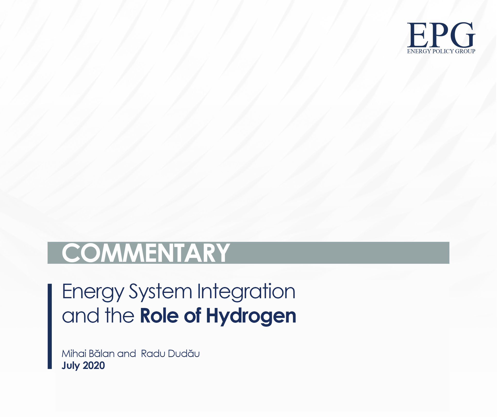 Energy System Integration and the Role of Hydrogen - EPG